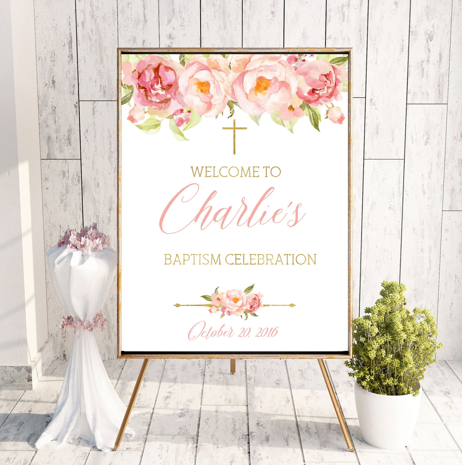 Welcome Baptism Sign Custom Baptism Sign Baptism Girl Baptism | Etsy