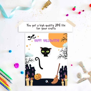 Halloween Craft Printable Black Cat Handprint Footprint Baby Toddler ...