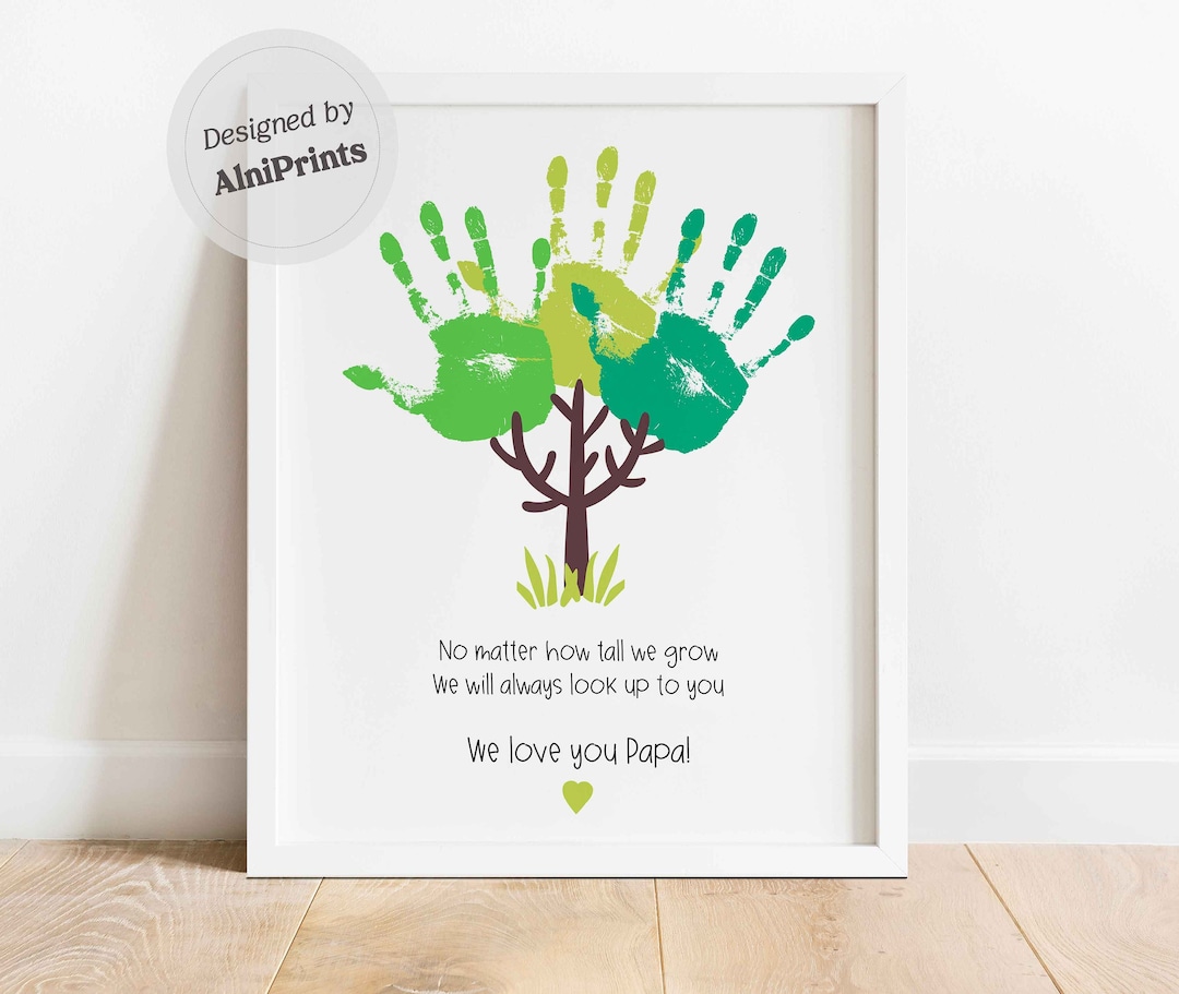 Tree Handprint Papa Handprint Art for Grandpa Poem Fathers Day ...