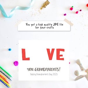 Grandparents Day Handprint / Love You Grandparents Sign / Printable ...