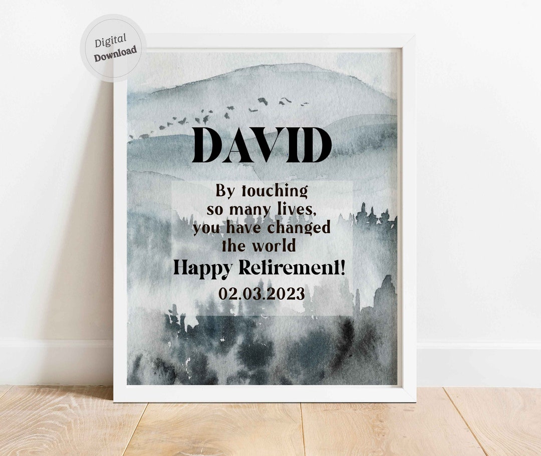 Retirement Sign Printable Retirement Party Decor With Sayings - Etsy