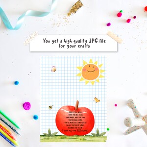 Back to School Apple Poem Handprint Art School Handprint Art ...