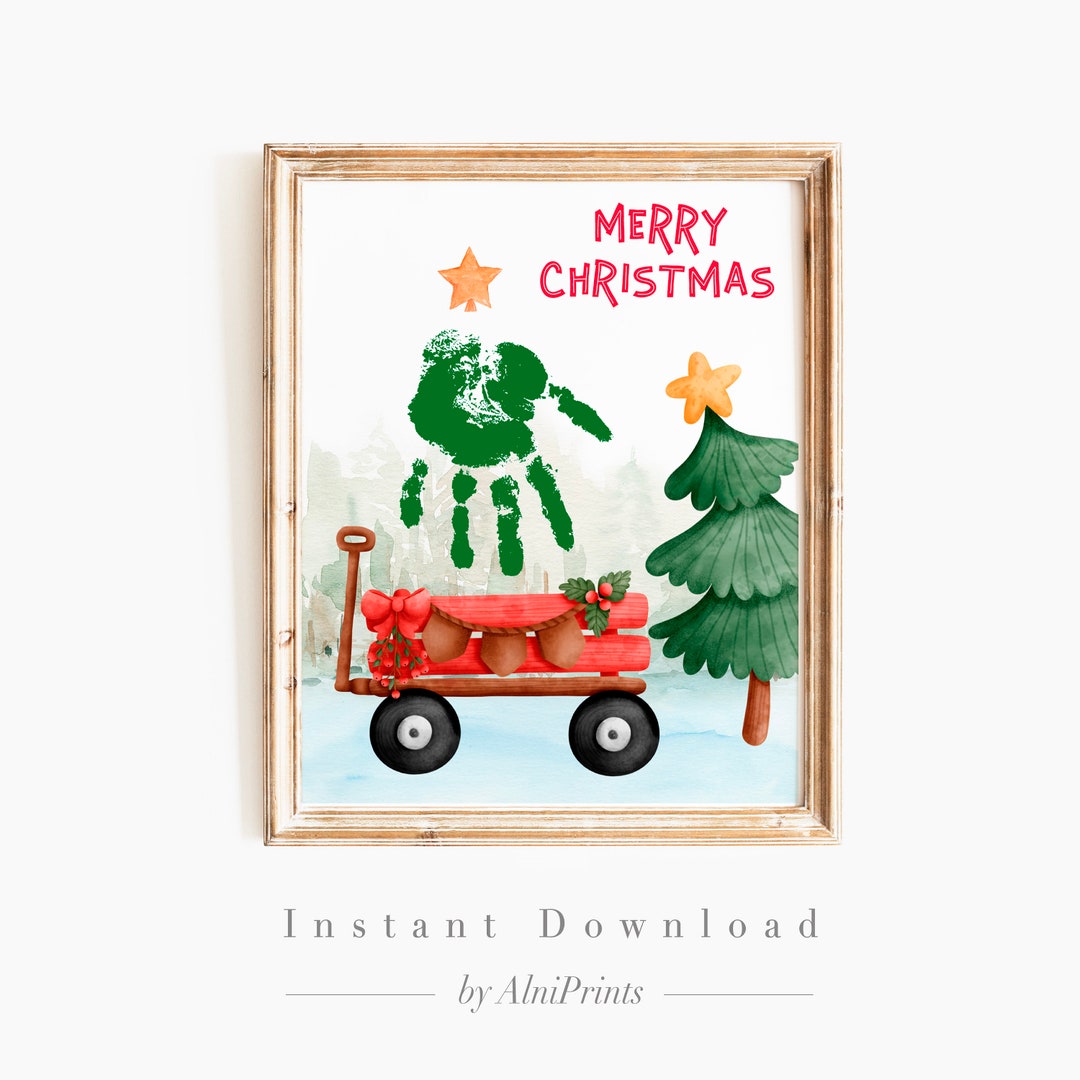 Christmas Tree Handprint, Christmas Handprint Art, Handprint Art, Hand ...