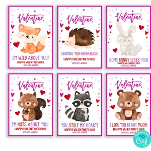 Valentines Day Cards for Friends Pack Printable Valentines Cards Kids ...