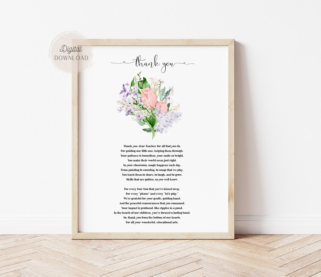 Thank You Teacher Messages From Parents, Preschool Teacher Gift Ideas ...