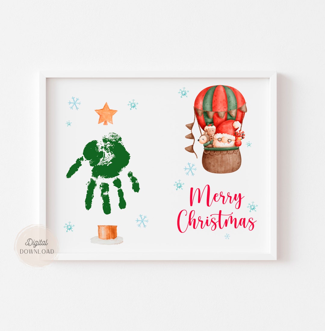 Christmas Tree Handprint, Christmas Handprint Card, Christmas Handprint ...