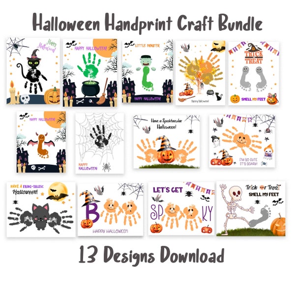 Halloween Handprint Craft - Etsy