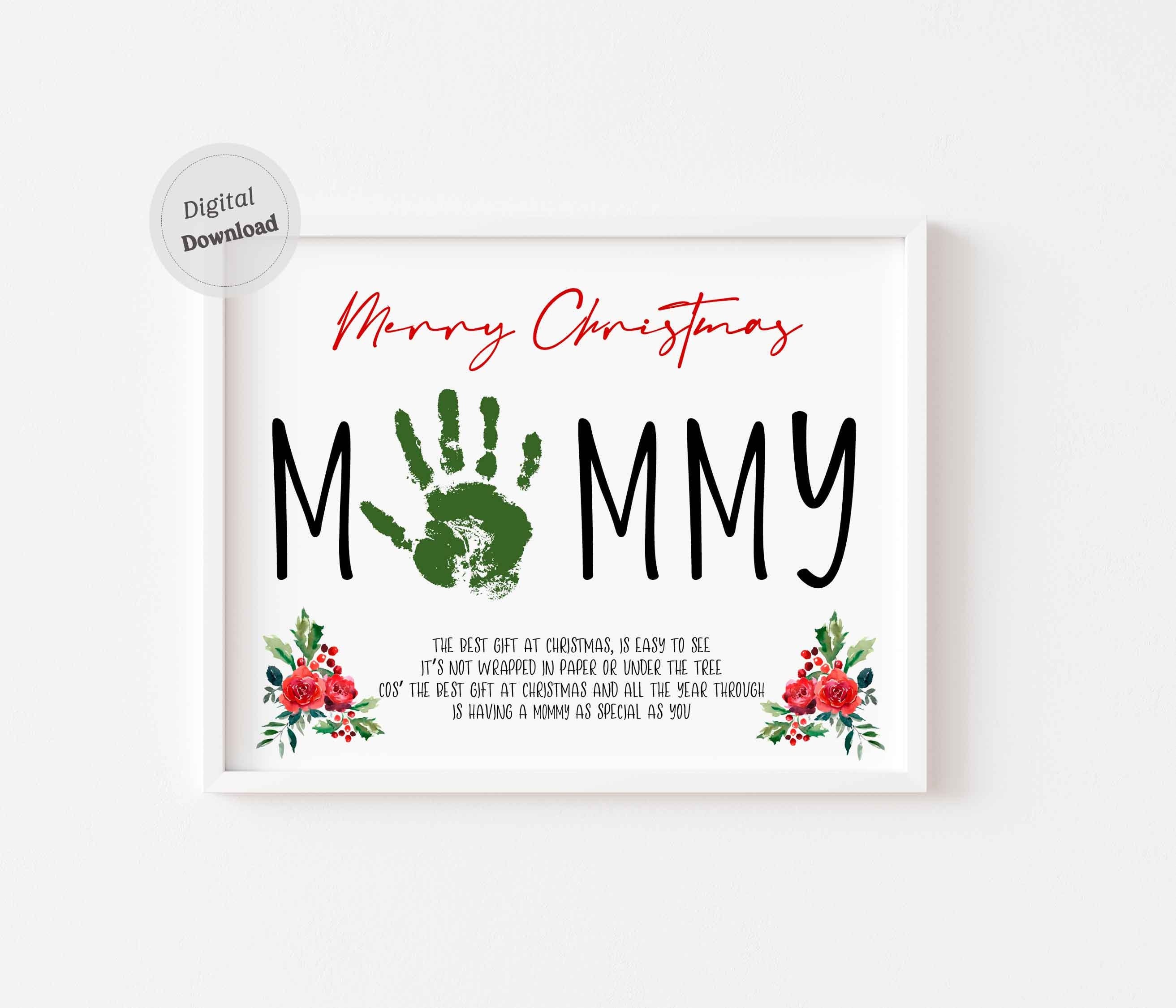 Christmas Handprint Poem for Mommy Baby Xmas Handprint Art - Etsy