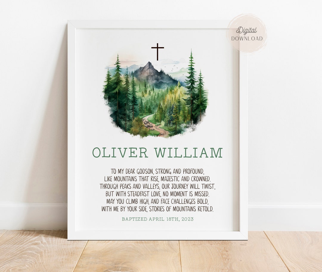 Baptism Boy Gift, Personalized Christening Gift From Godmother for ...