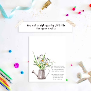 I'm Growing Like a Flower Mother Day Handprint Art Printable Wildflower ...