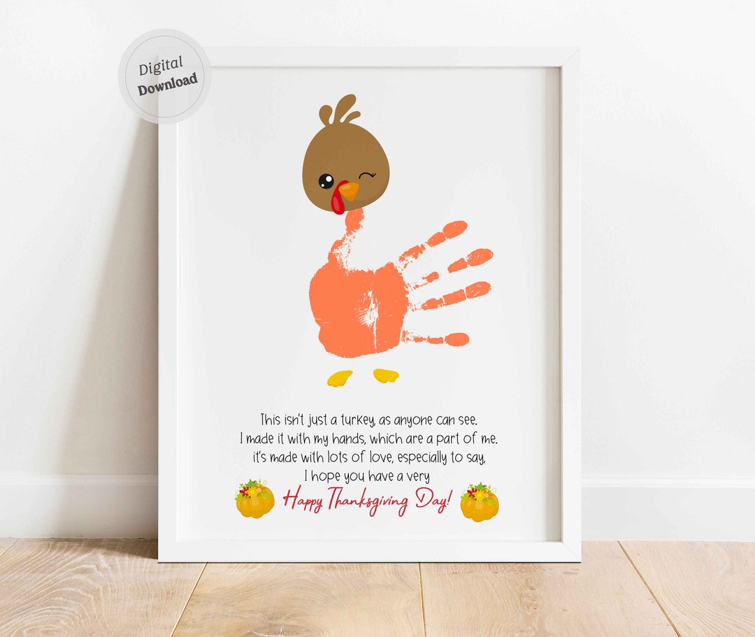 Turkey Handprint Poem Handprint Art Template Printable Infants Crafts ...
