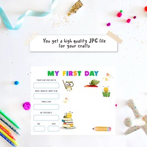 All About Me Questions Student, 1st First Day Interview Handprint Art ...