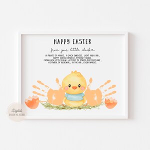 Chick Handprint, Chick Handprint Craft, Chick Handprint Card With Poem ...