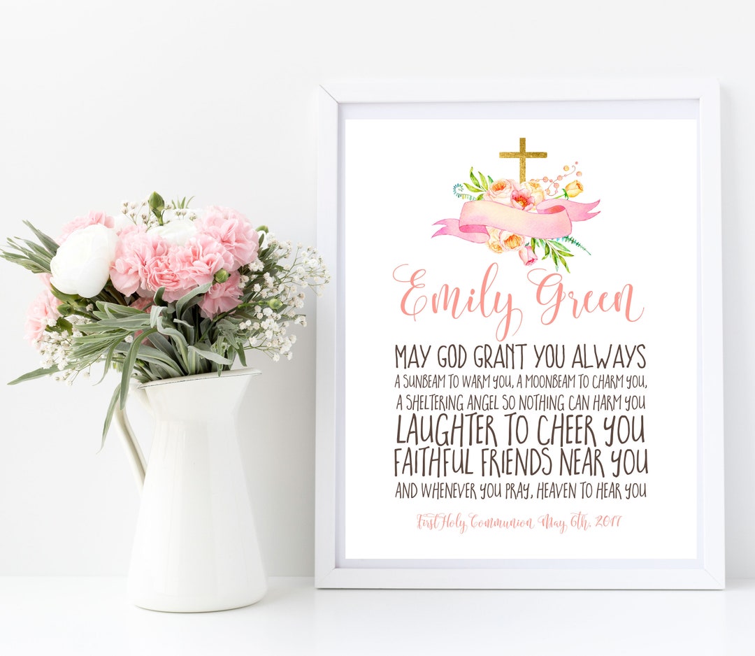Irish Blessing Goddaughter Gift First Communion Gift Baptism Gift ...
