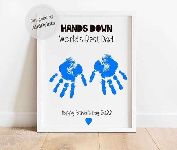 Hands Down Best Dad Handprint Art for Daddy Fathers Day - Etsy
