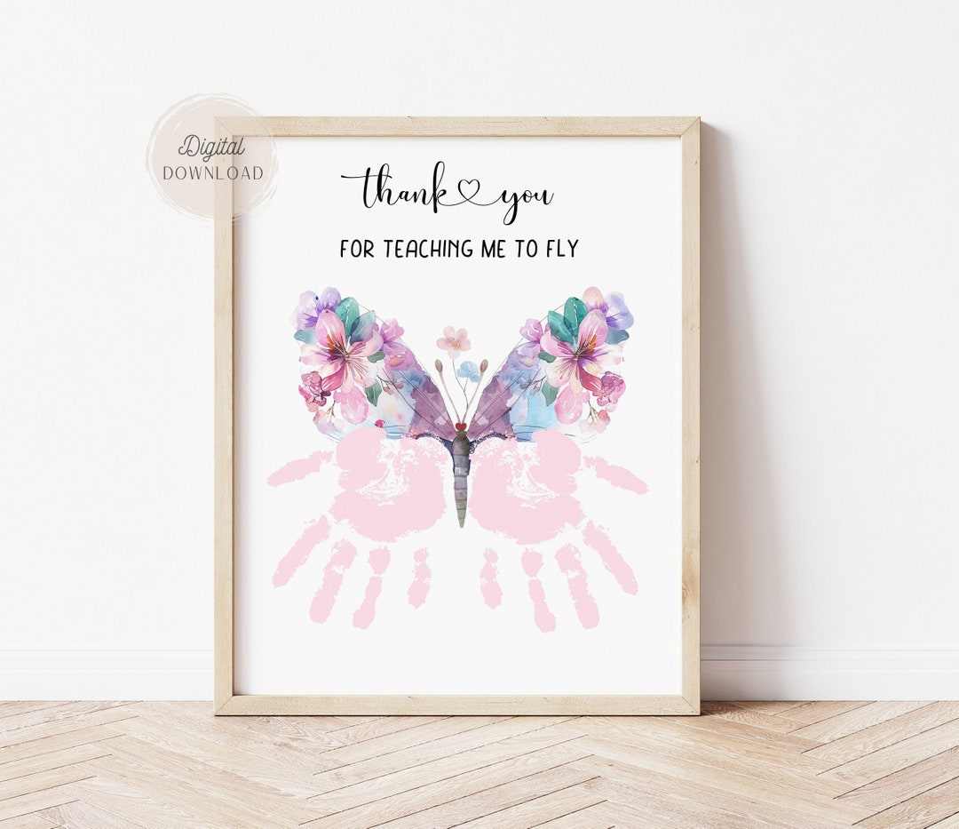 Butterfly Handprint Art, Thank You for Helping Fly, Handprint ...