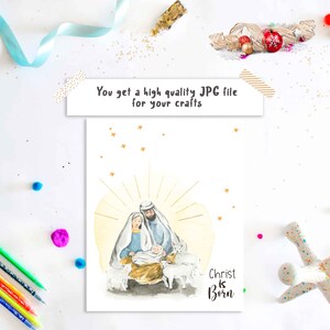 Christ is Born Handprint Art Baby Jesus Christian Handprint Nativity ...