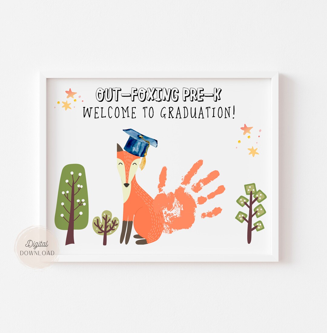 End of Year Gifts for Students Preschool, Grad Handprint, Graduation ...