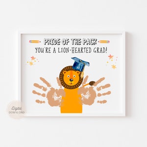 Plaque Grad Kids Printable, Graduation Crafts, Grad Handprint, Last Day ...