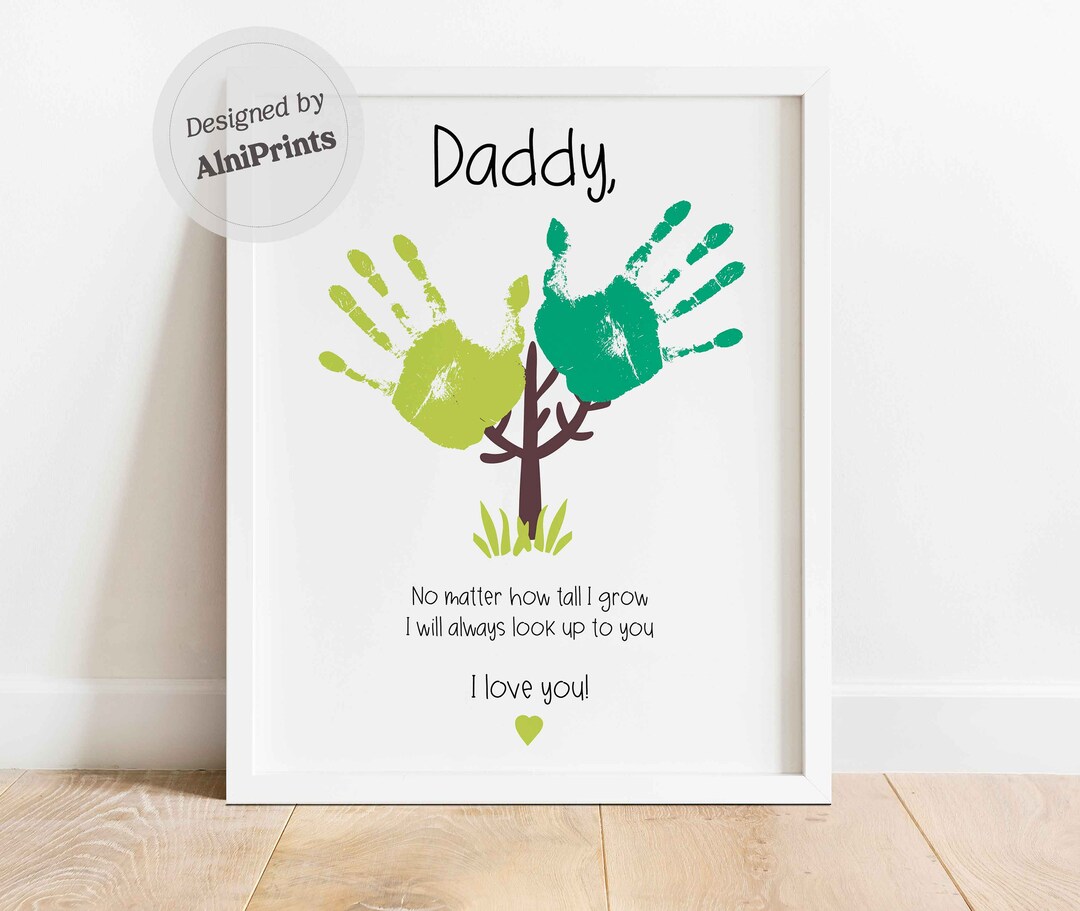 Tree Handprint Daddy Handprint Art Dad Poem From Daughter Son Child ...