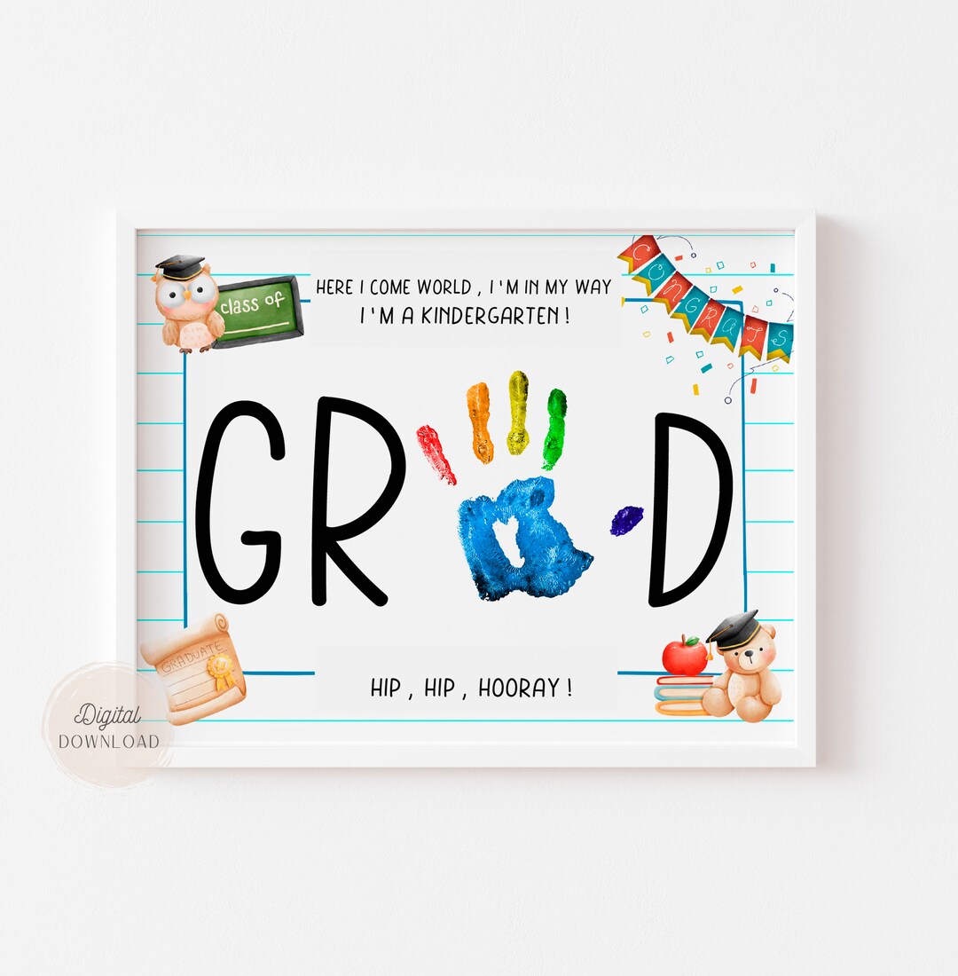 Kindergarten Graduation Certificate, Grad Kids Sign Printable, Grad ...