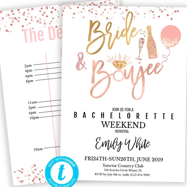Bach and Boujee Invite, Invitation - Etsy