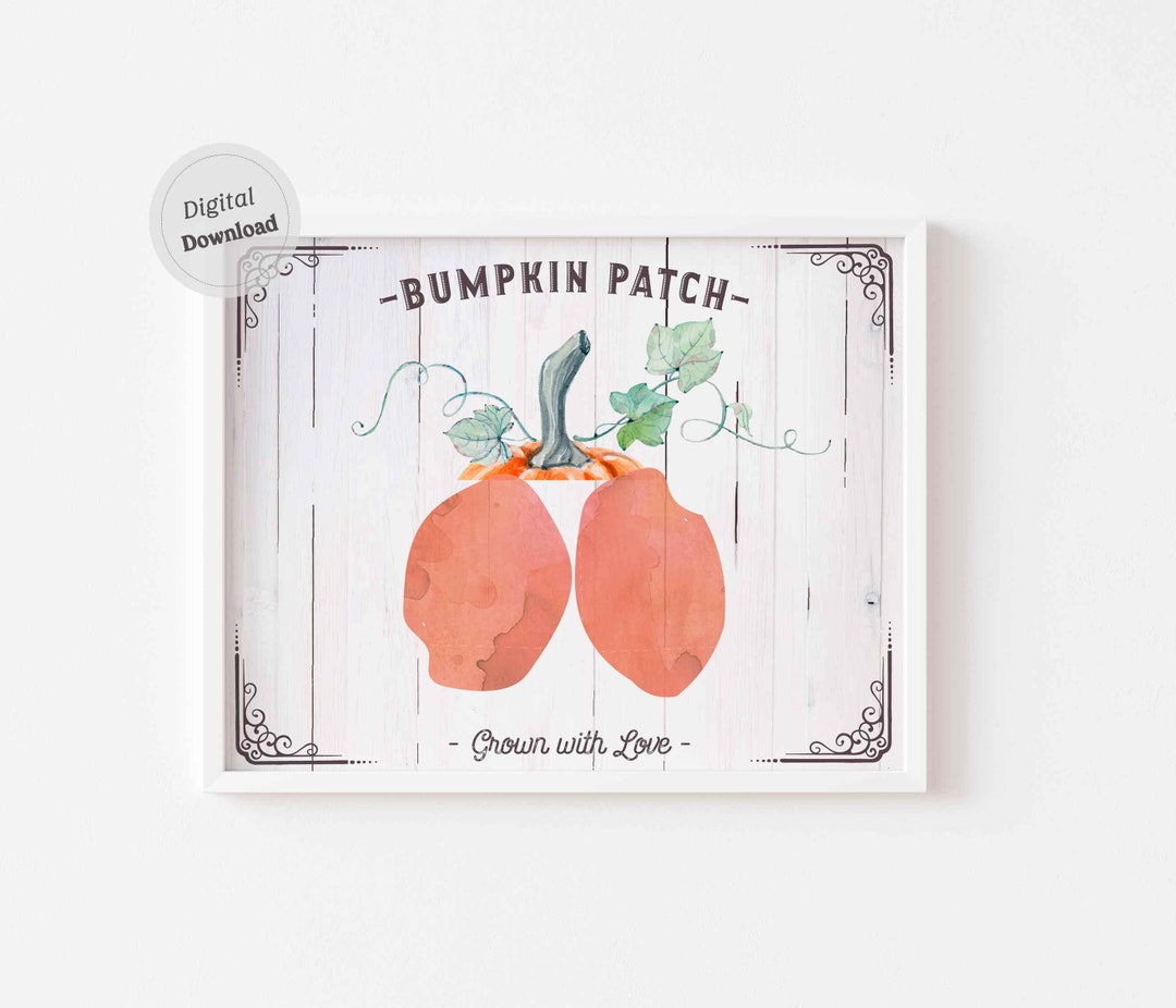 Bumpkin Patch Handprint Art Pumpkin Bumkin Bum Bottom Print Template ...