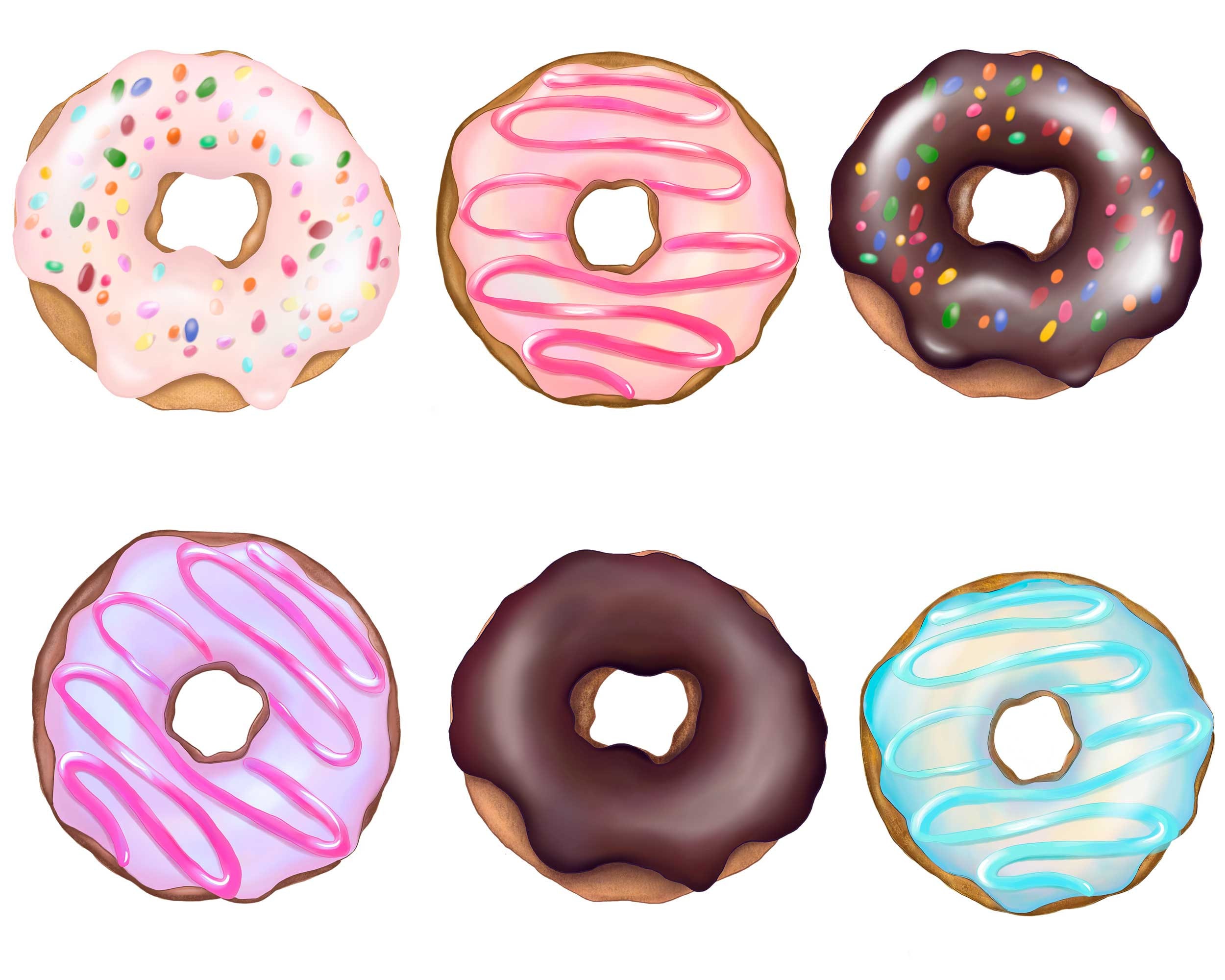 Donut Clipart COMMERCIAL USE Donuts Sprinkle Digital Clip Art - Etsy