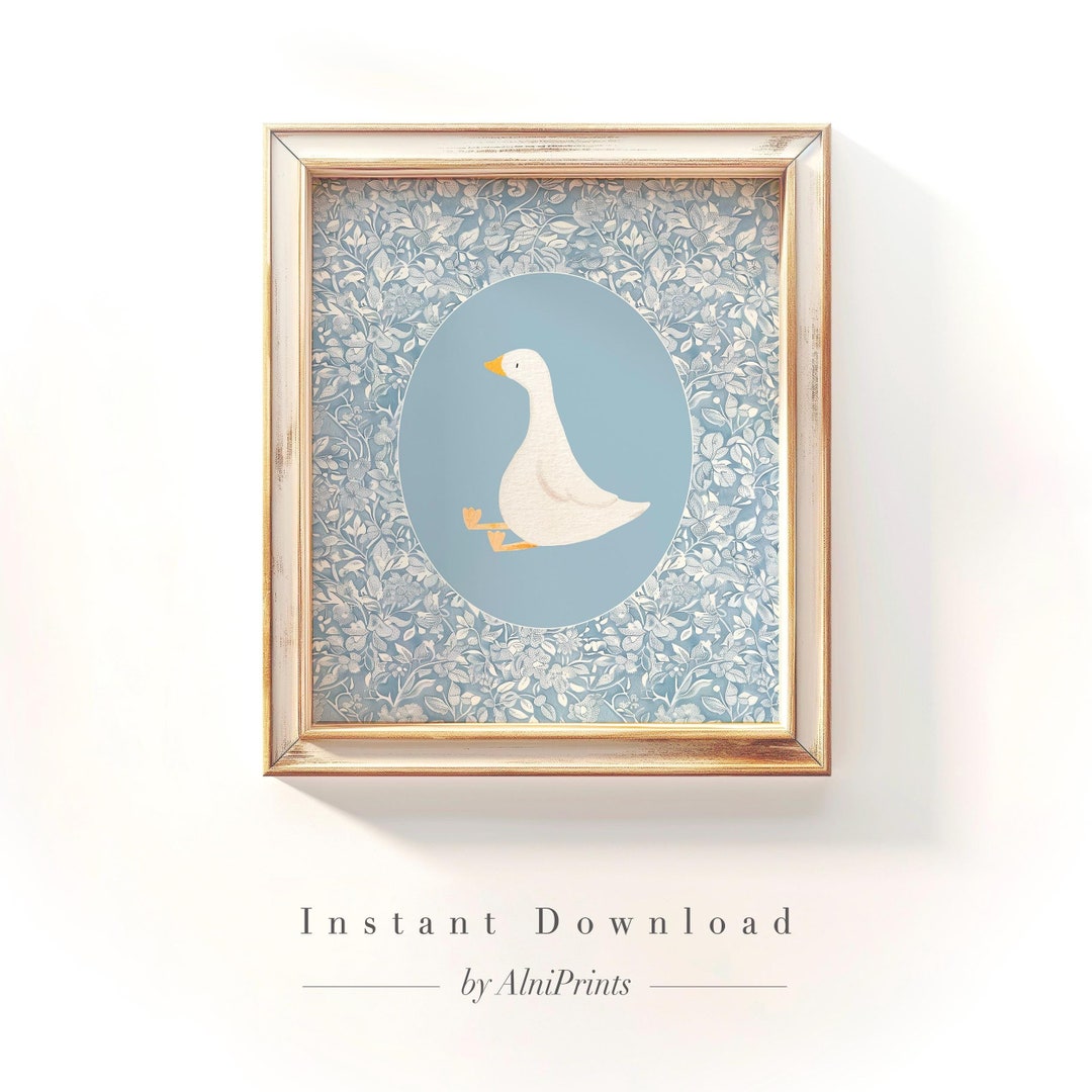 Vintage Goose Wall Art, Pictures for Childrens Room, Boy Wall Art ...