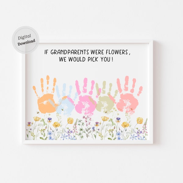 Flower Grandchildren Art - Etsy