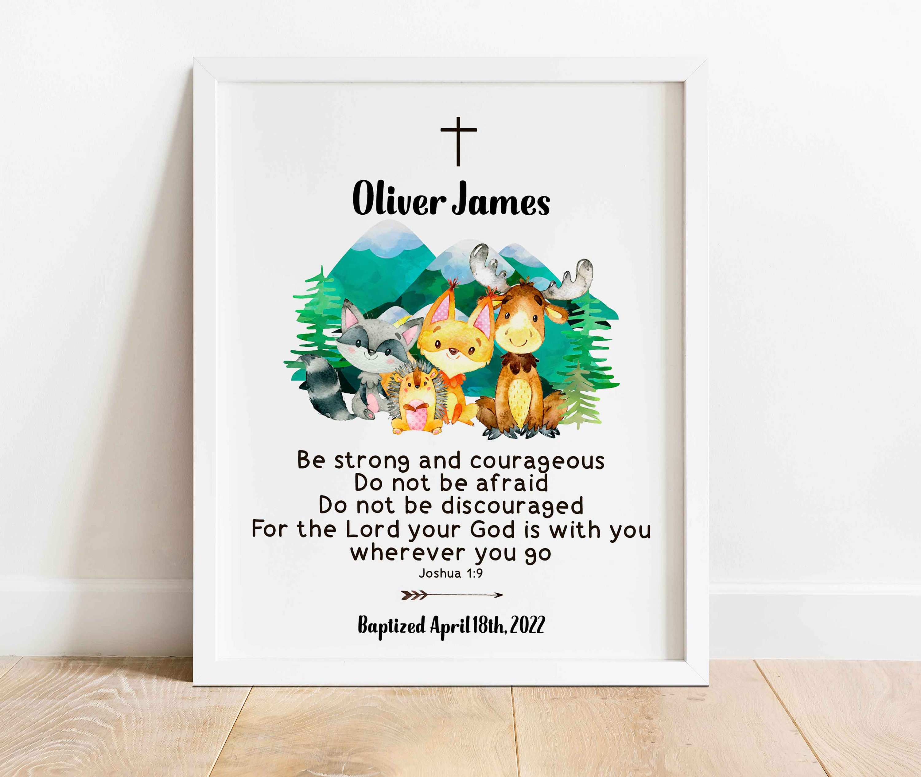Woodland Scripture Print Bible Verse Print Personalized - Etsy