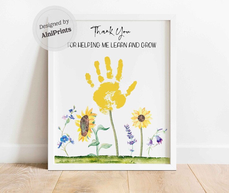 Thank You for Helping Me Learn and Grow Handprint Appreciation - Etsy