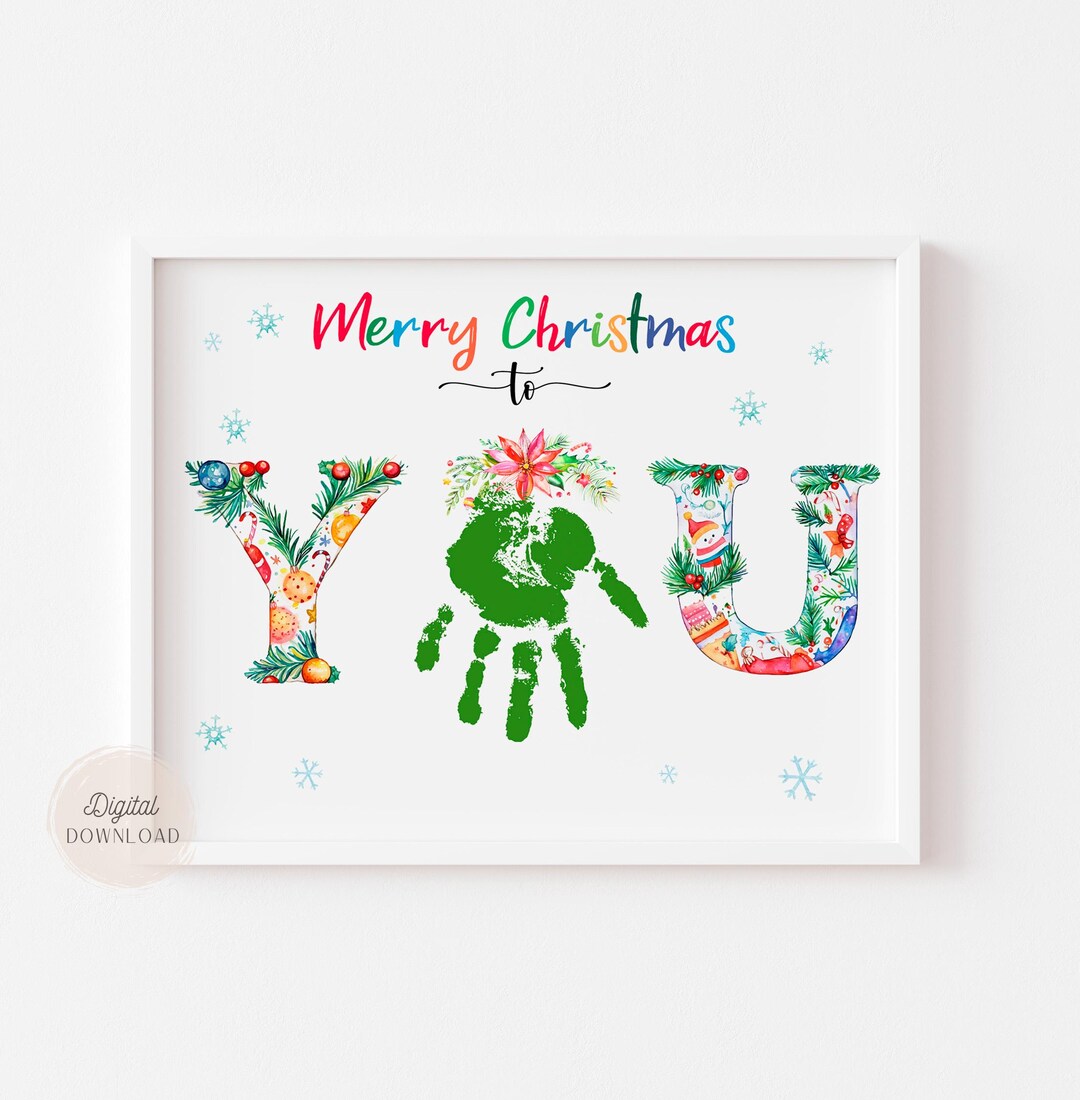 Everlasting Mistletoe Handprint Art, Mistletoe Craft, Christmas ...