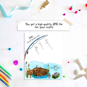 You're the Real Catch Handprint Printable Art Father's Day Dad Daddy ...