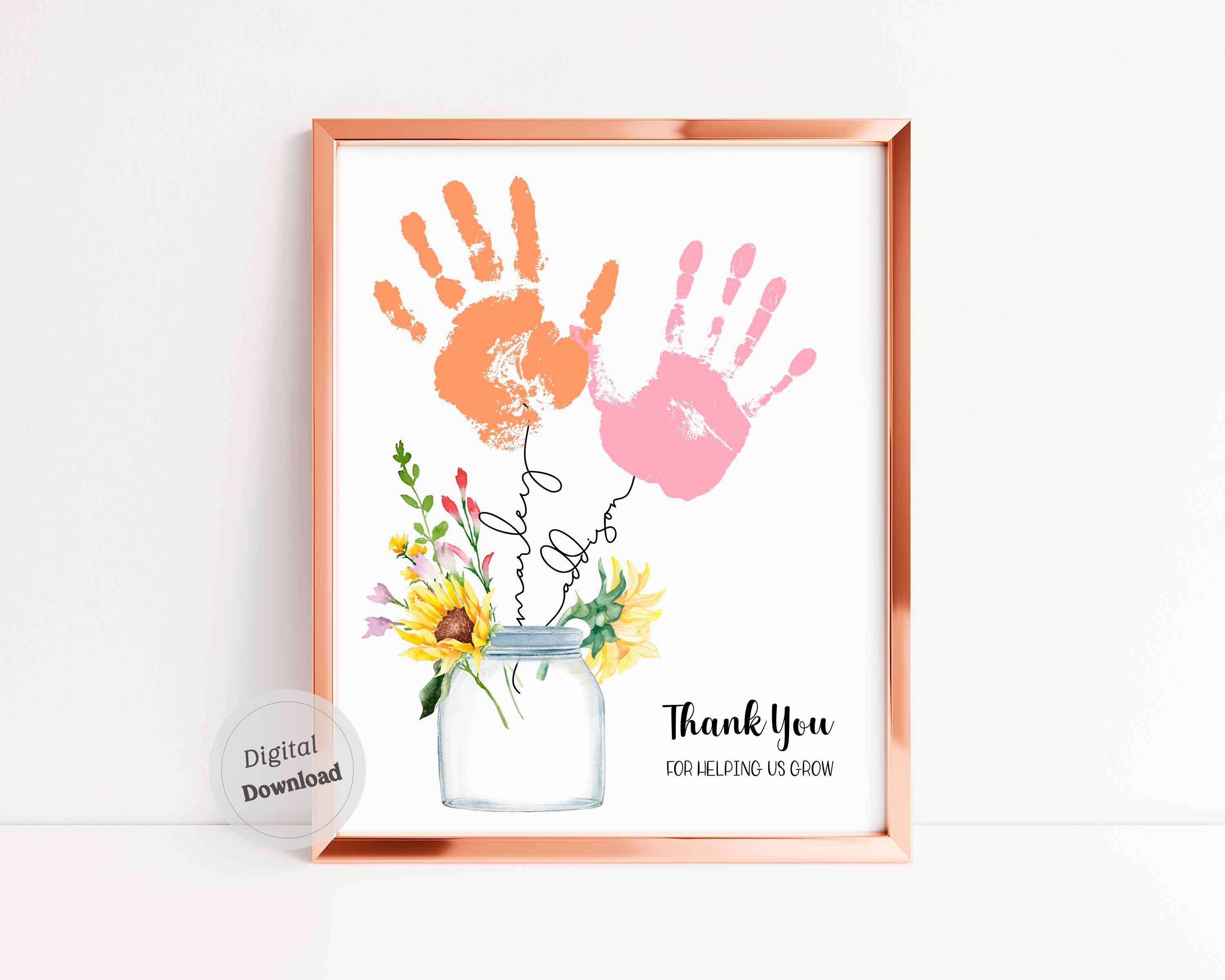 Thank You for Helping Us Grow Handprint Art Template Printable - Etsy