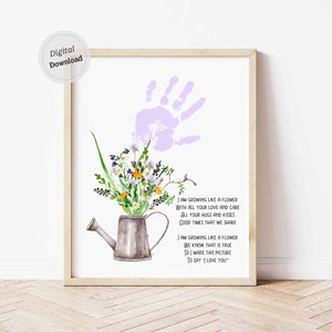 I'm Growing Like a Flower Mother Day Handprint Art Printable Wildflower ...
