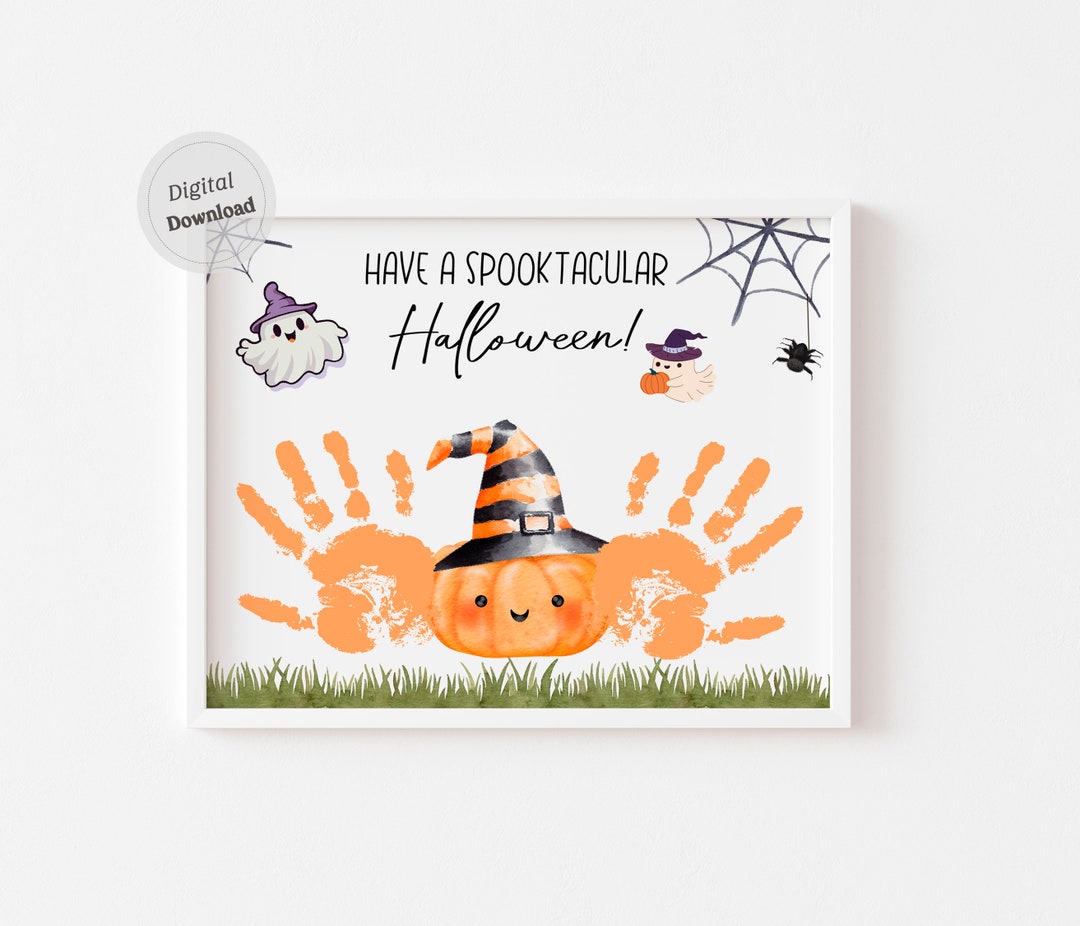 Spooktacular Halloween Handprint Art Crafts/ Printable - Etsy