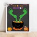 Halloween Footprint Art Witch Feet Handprint Printable - Etsy