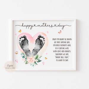 Mothers Day Poems for Infants, Footprint Art for Mother's Day, Mothers ...