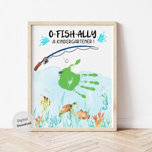 O FISH Ally a Kindergartener Handprint Art Back to School 1st - Etsy