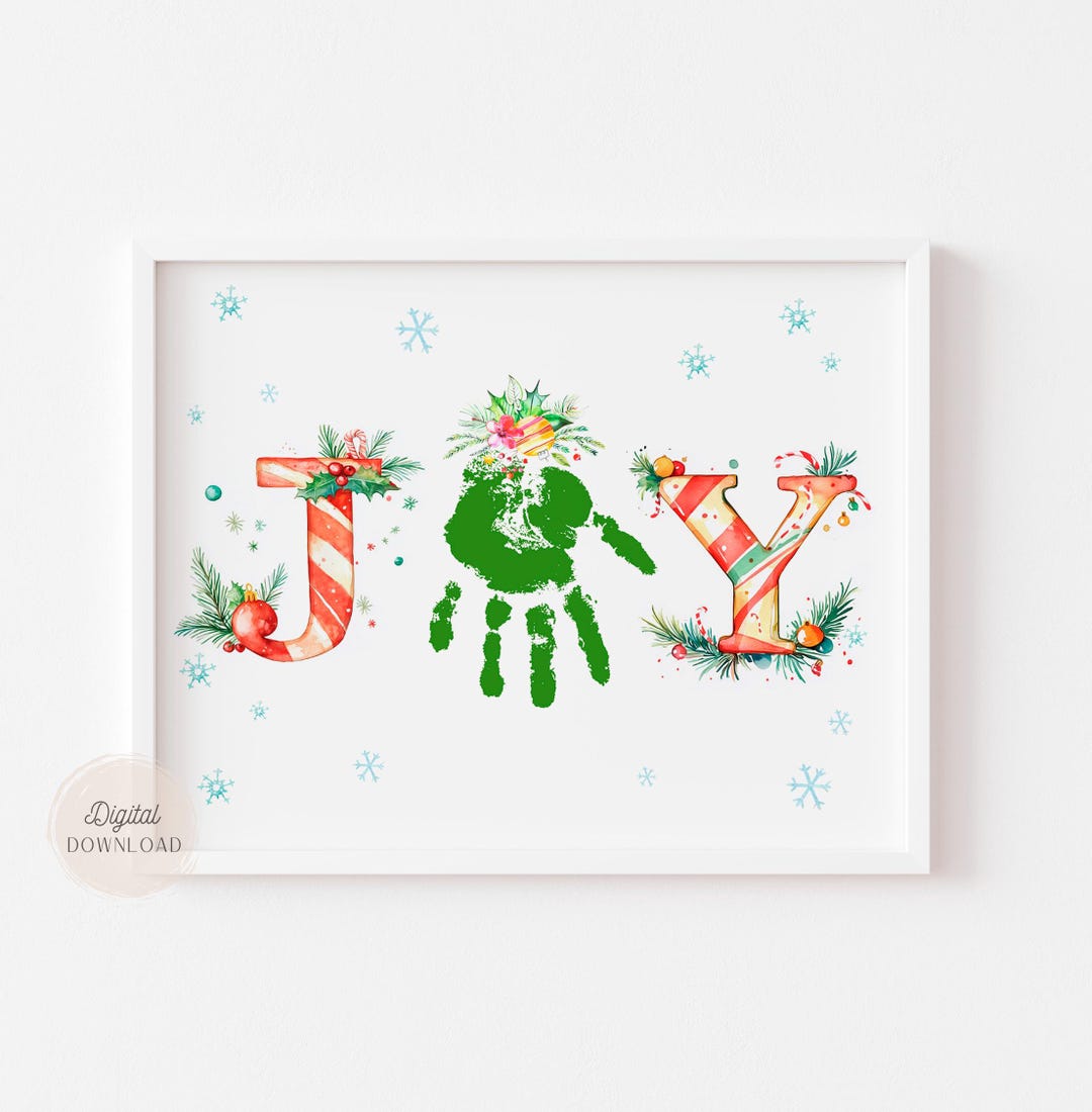 Joy Handprint Craft, Christmas Joy Handprint Art, Activities ...