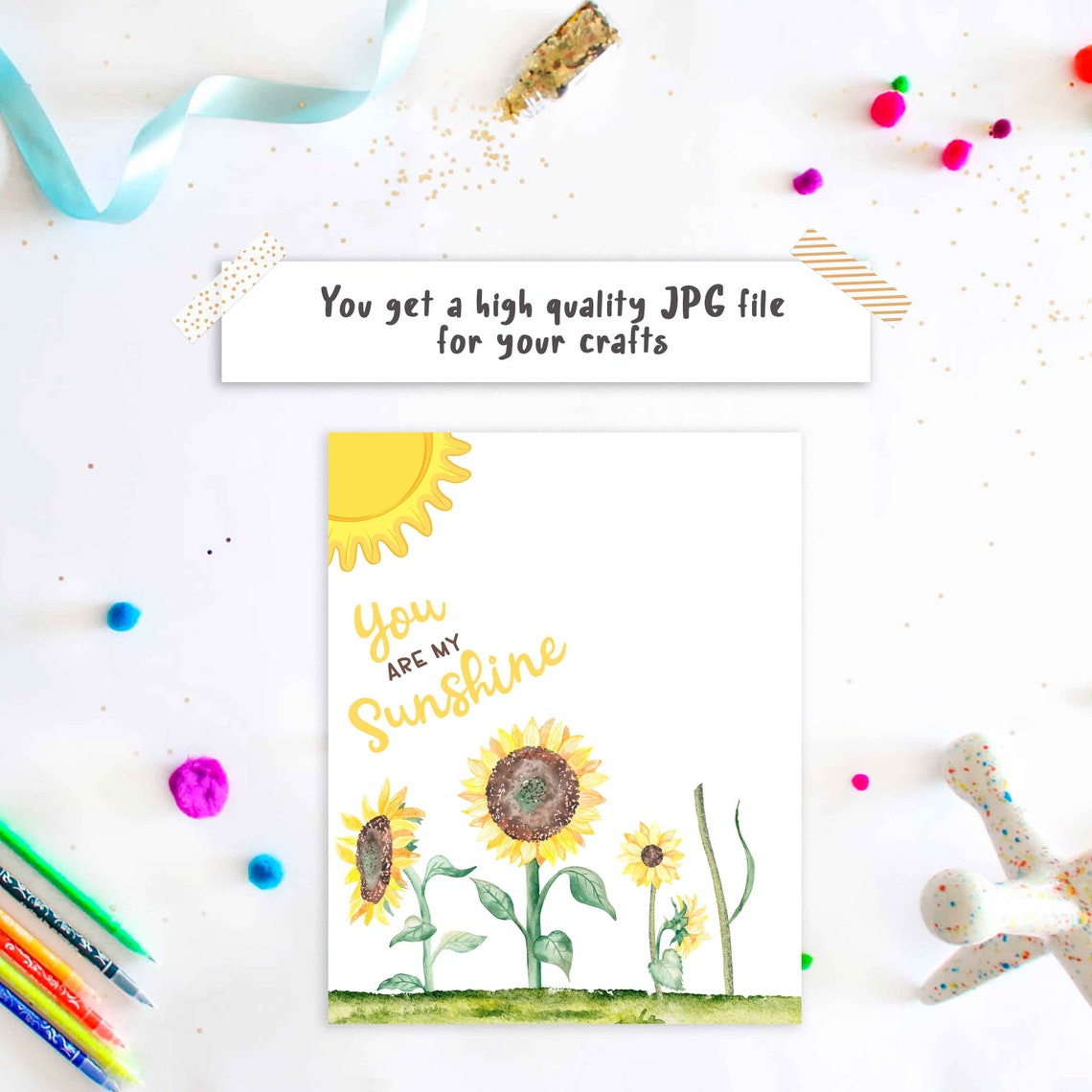 Sunflower Sunshine Handprint Printable Footprint Art Daycare - Etsy