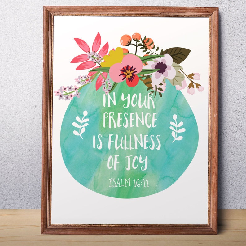 Scripture Art Bible Verse Print Psalm 16:11 Printable Decor - Etsy