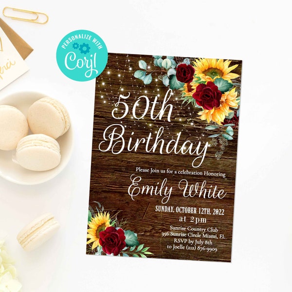 Rustic 50 Birthday - Etsy