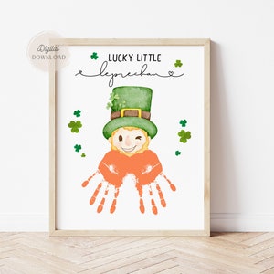 Handprint Leprechaun, Leprechaun Handprint Art, Download Template ...