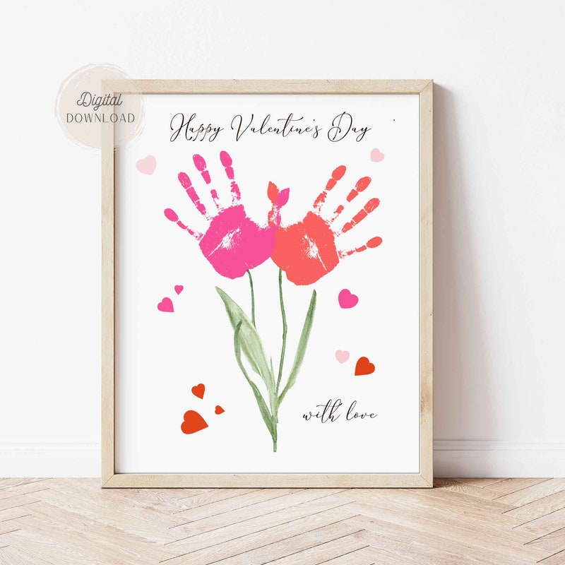 Handprint Flower Art - Etsy
