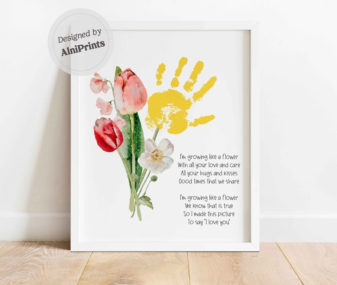 Handprint Poem Art for Grandma Mothers Day Craft Printable Footprint ...