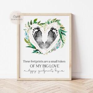 Love You Toes Print Grandparents Day, Footprint and Handprint Art, Feet ...