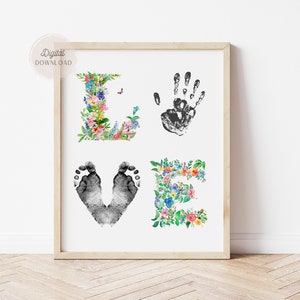 Love Handprint and Footprint Art, Newborn Print, Infants Daycare ...