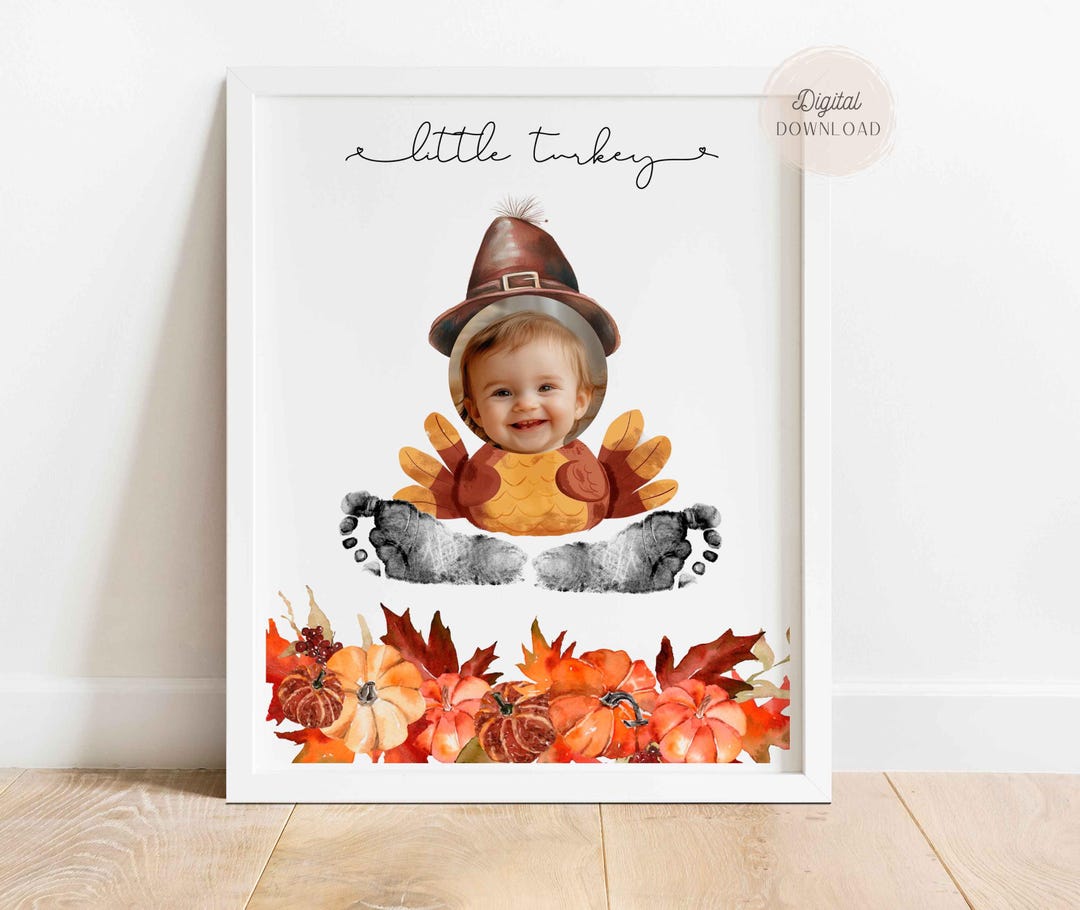 Turkey Footprint Art Crafts With Photo, Turkey Feet Art Craft Download ...